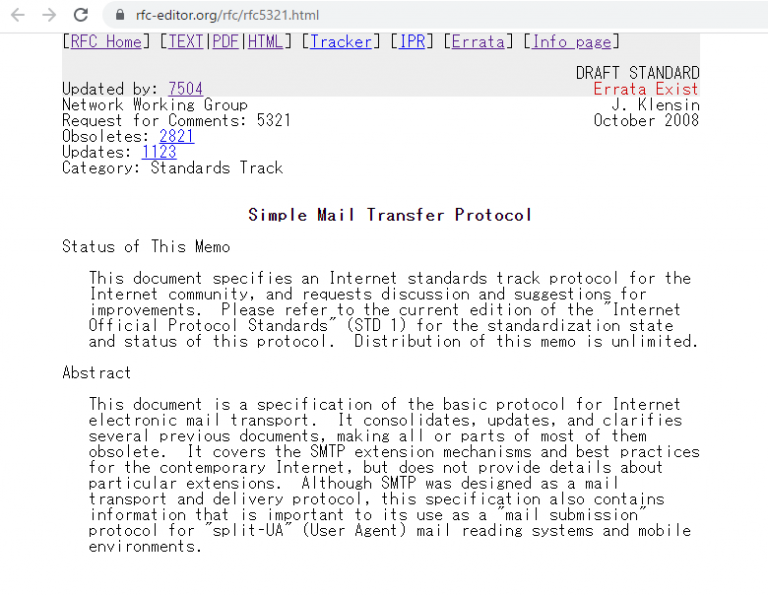IETF DatatrackerでRFCを調べる方法 | SendGridブログ
