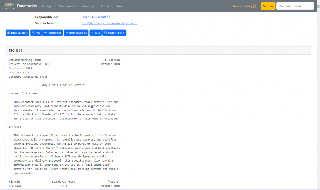 IETF DatatrackerでRFCを調べる方法 | SendGridブログ